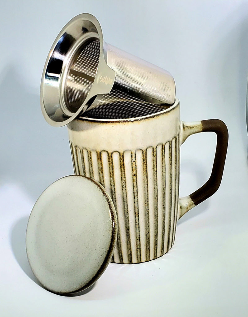 Tilt & Drip Tea Infuser Mug (Shell) – Tea Cellar Tea